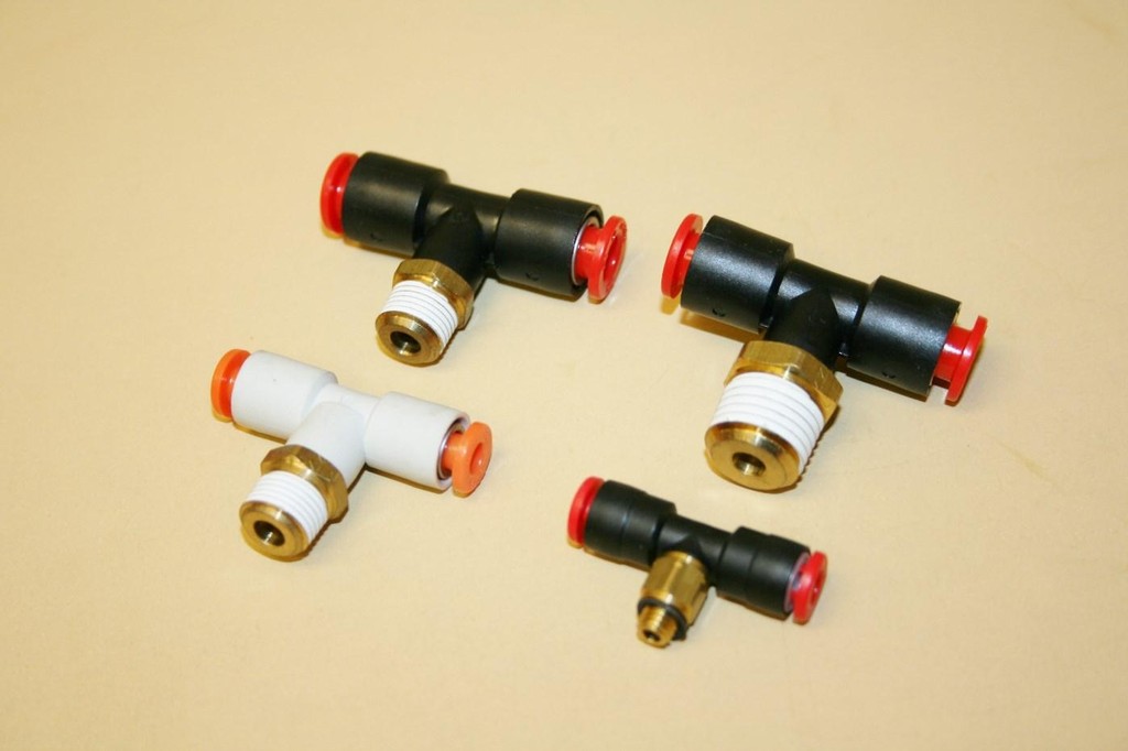 Air Line Fitting Push Lock Tee Pipe On Branch