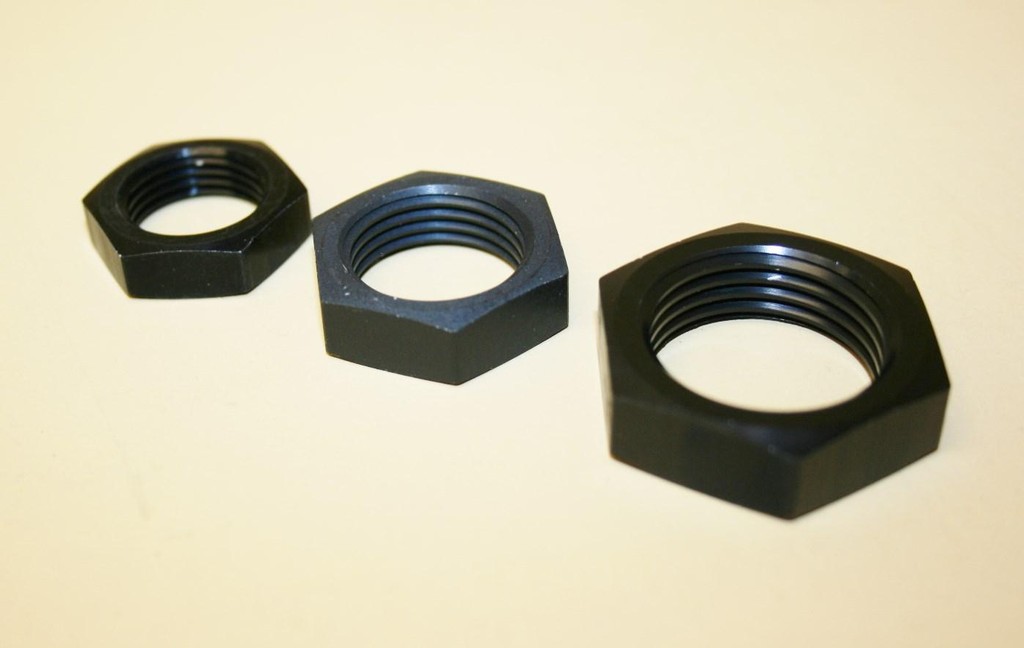 Bulkhead Nut Black Alum.